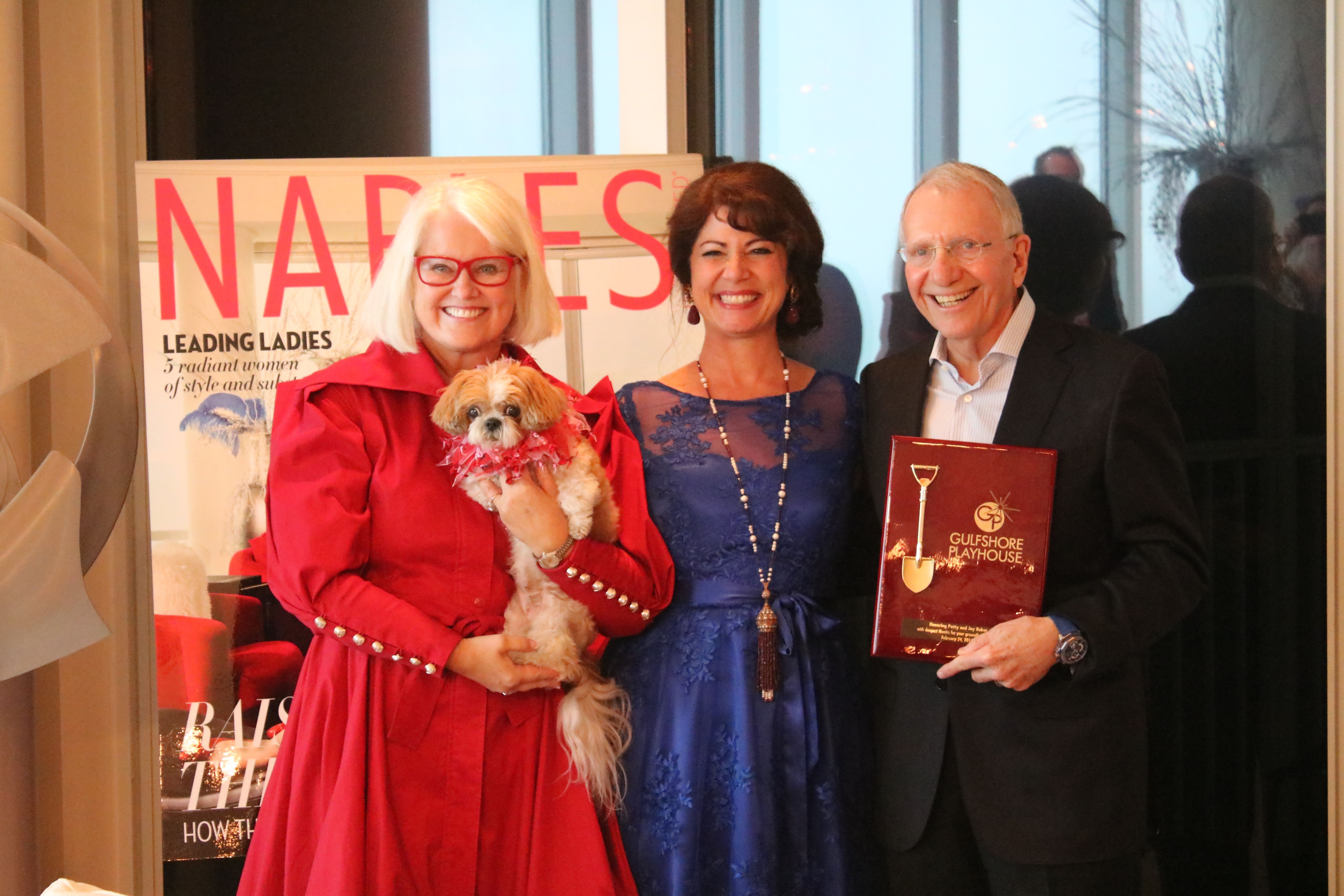 Kristen-Coury-with-Patty-and-Jay-Baker | Gulfshore Playhouse