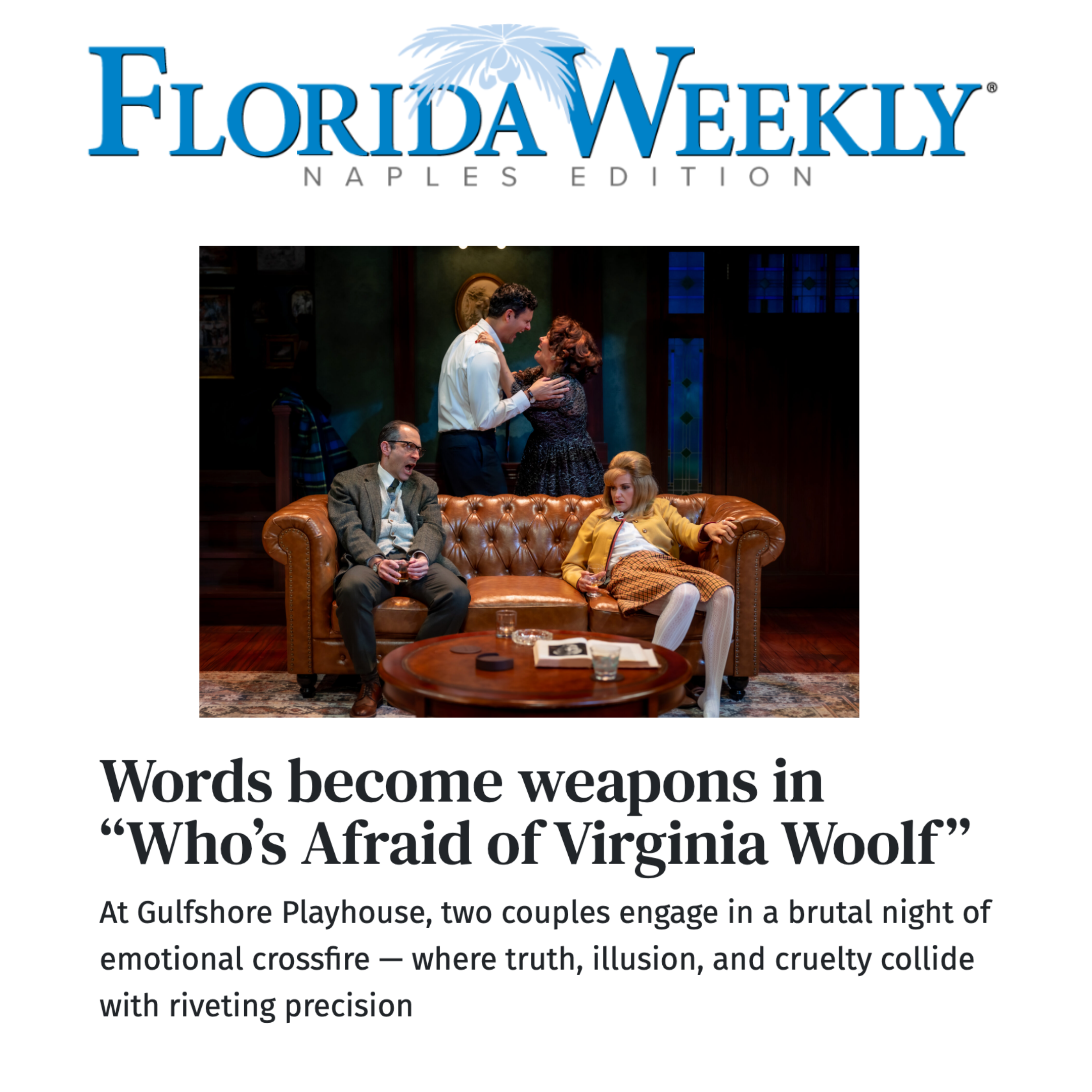 Florida Weekly: Words become weapons in “Who’s Afraid of Virginia Woolf ...