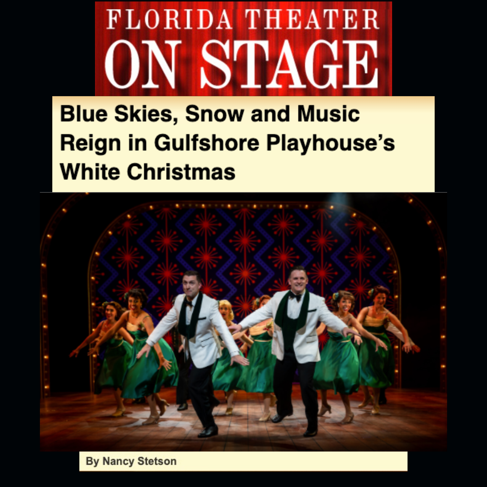 Blue Skies, Snow and Music Reign in Gulfshore Playhouse’s White Christmas | Gulfshore Playhouse